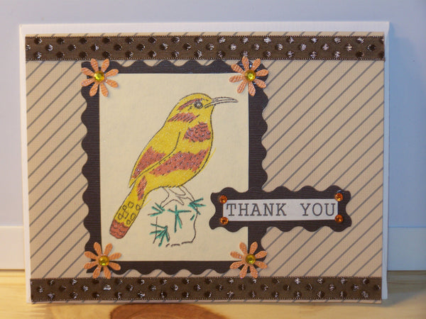 Thank You card - yellow bird – Hands On Arts